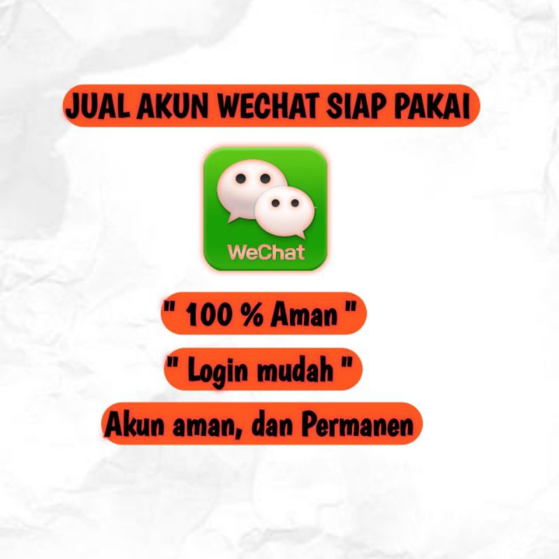 Jual Jasa Pembuatan Akun Wechat | Shopee Indonesia