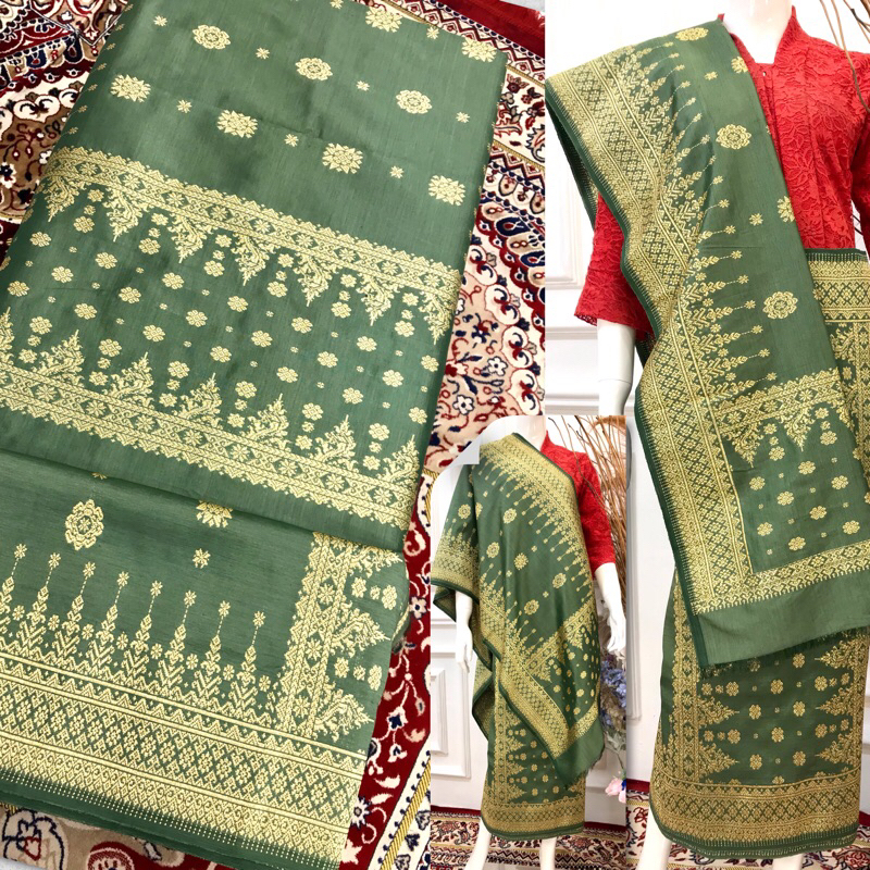 Jual ANEKA SONGKET CANTIK MANIS HIJAU TERBARU/ SONGKET CANTIK MANIS SAGE GREEN | Shopee Indonesia