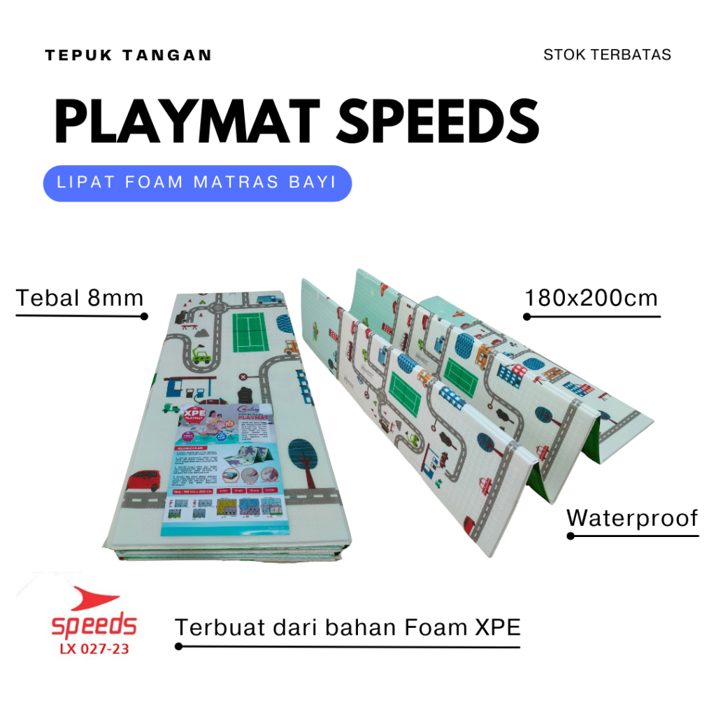 Jual Playmat Bayi SPEEDS Karpet Lipat 180x200cm / Playmate Tikar Lipat ...