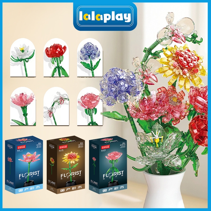 Jual Lalaplay Bunga Kristal Buket Bunga Bangunan BALODY Nano Blok ...