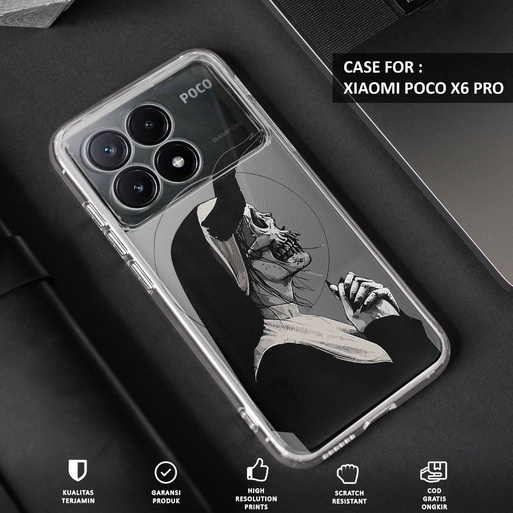 Jual CASE XIAOMI POCO X6 PRO - Motif TENGKORAK - Clear Case Softcase ...