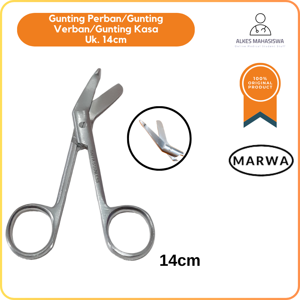 Jual Gunting Verban Gunting Perban Gunting Kasa Stainless Steel 14cm ...