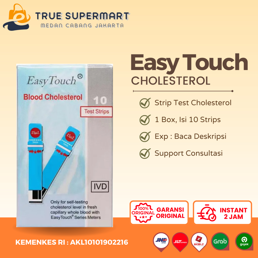 Jual Easy Touch Cholesterol Strip Test Kolesterol Easytouch Isi 10 ...