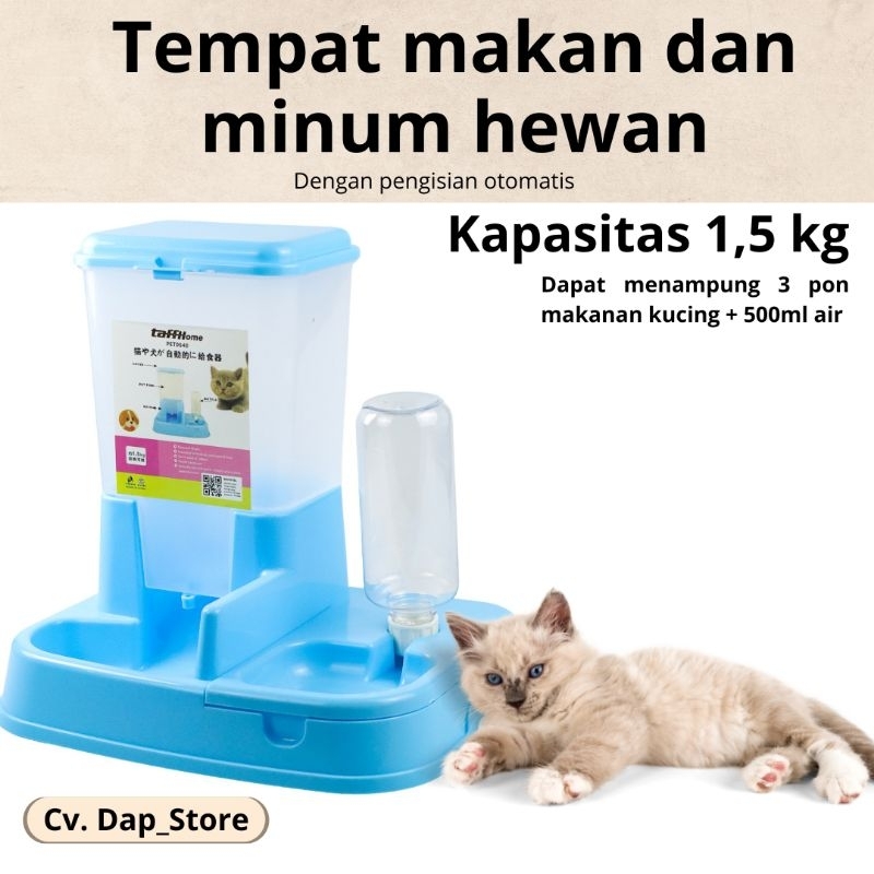 Jual Dispenser Tempat Makan Otomatis Anjing Kucing Pet Food Besar ...