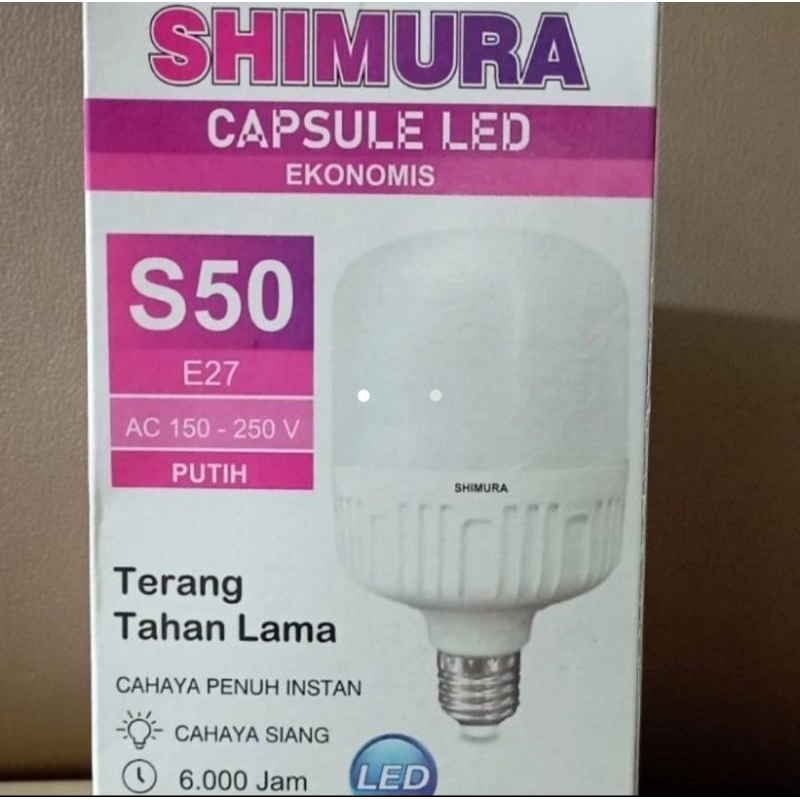 Jual Bohlam LED Capsule 50 Watt SHIMURA Ekonomis (SNI) | Shopee Indonesia