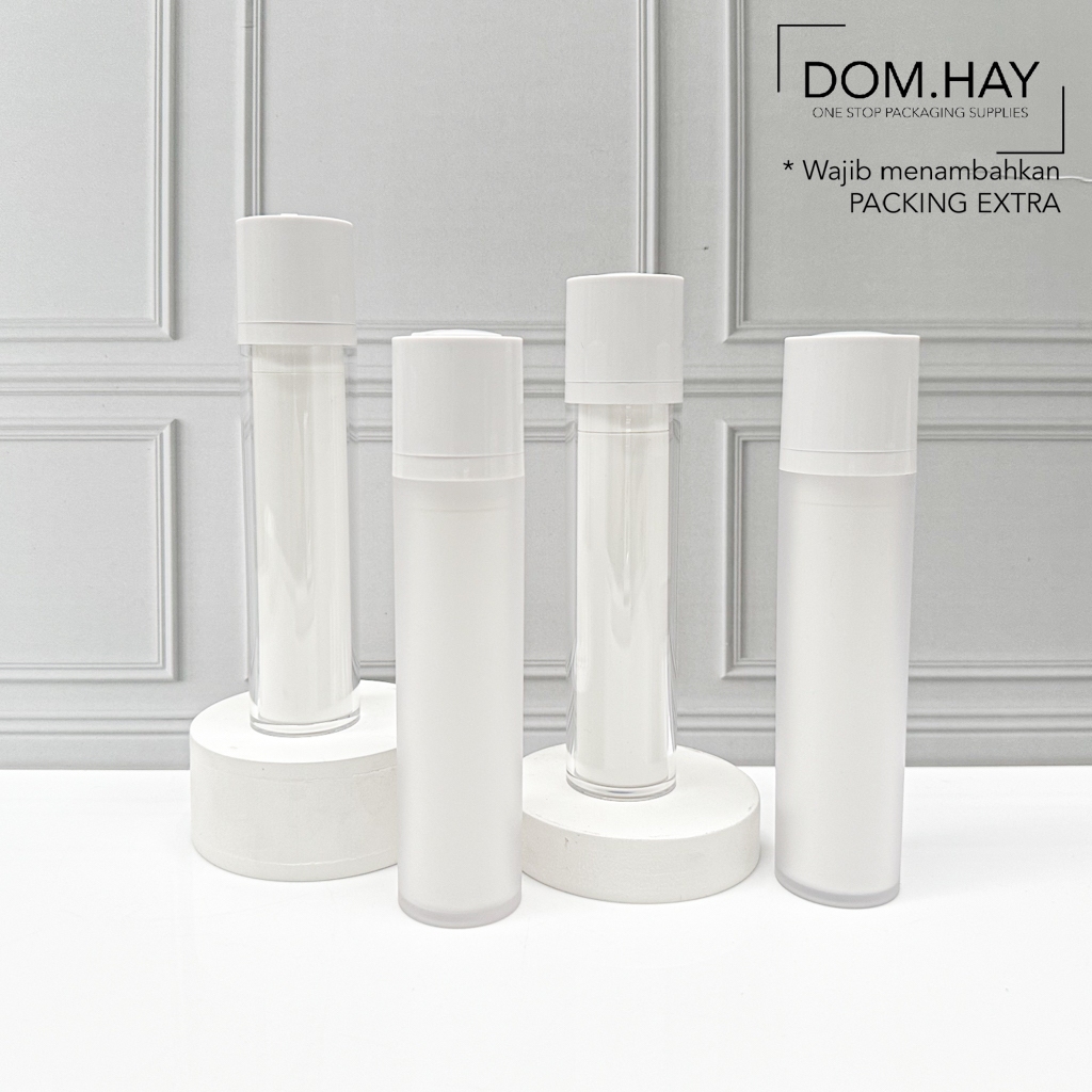 Jual 50ml Botol Twist Airless Bulat Pump Lotion Serum Skin Care Luxury ...