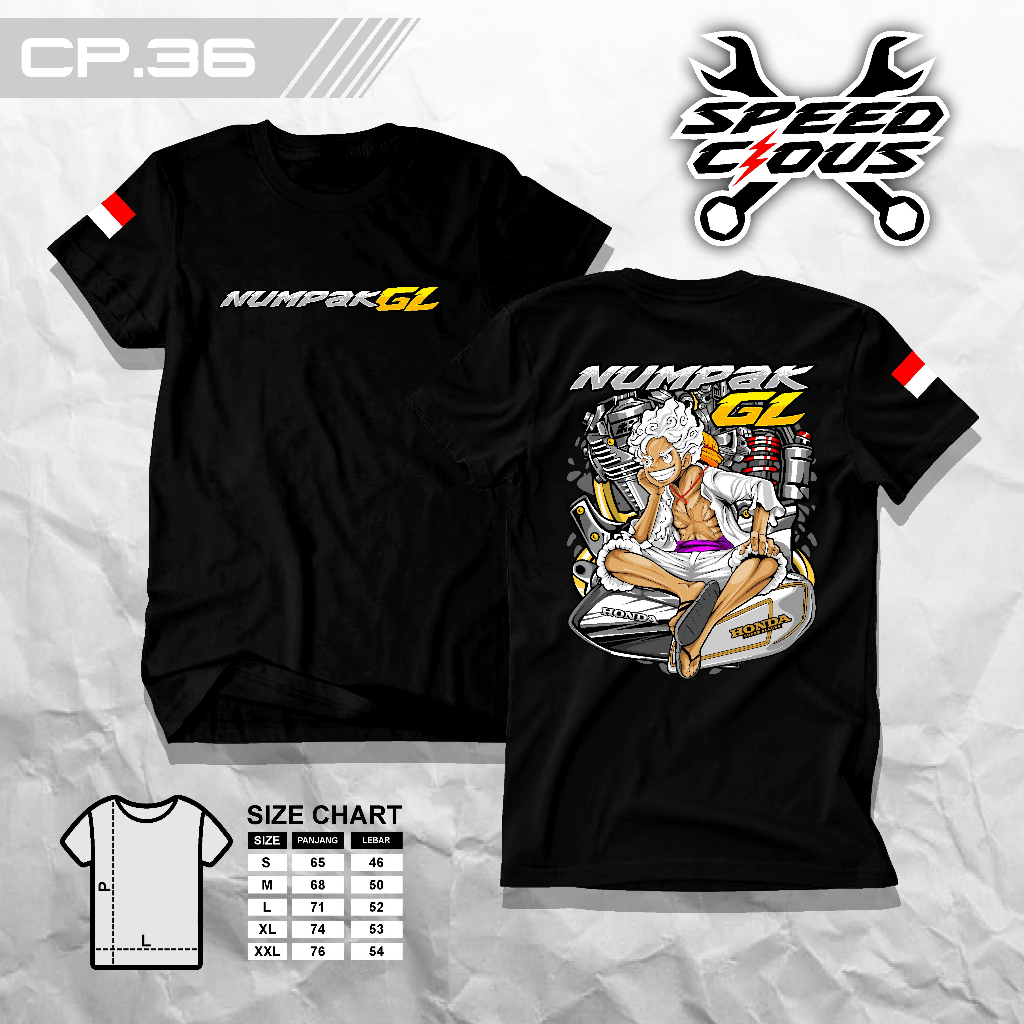 Jual T-Shirt Kaos Racing Herex Numpak GL X Luffy One Piece Gear 5 Sun God Nika Terbaru - Baju ...
