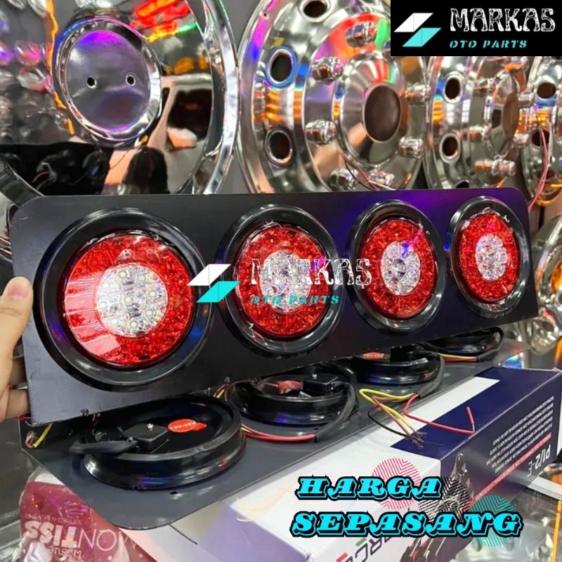 Jual Lampu Led Stop Lamp Truck 12volt - 24volt Model 403 / 303 Merah ...