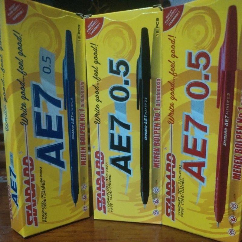 Jual BOLPOIN STANDARD AE 7 / MURAH / TERLARIS / KEKINIAN / 0.5mm | Shopee Indonesia