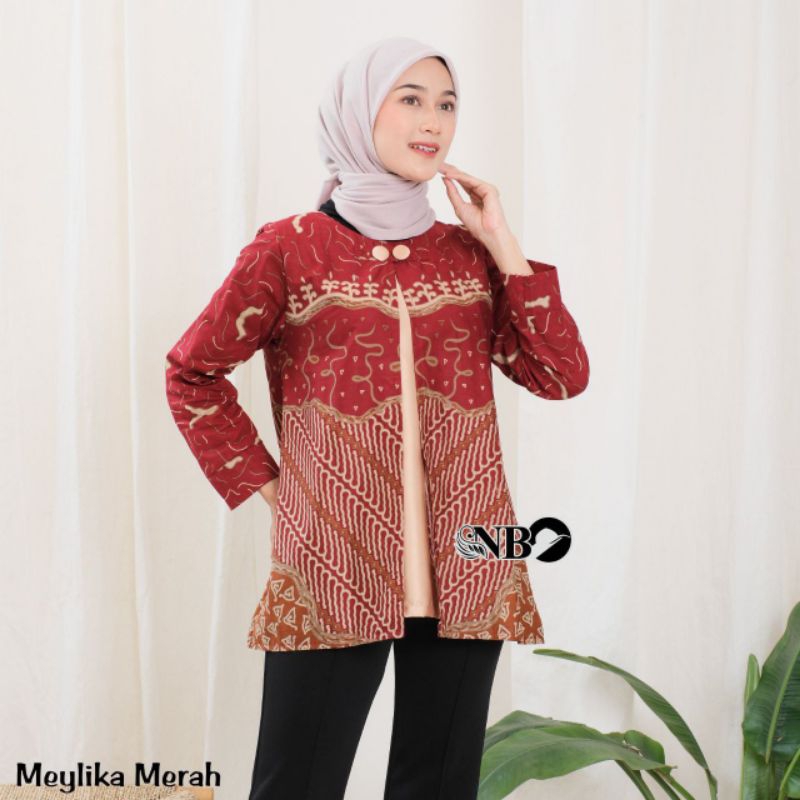 Jual ATASAN BATIK WANITA SPESIAL WARNA MERAH/MAROON RED SERIES BAJU ...