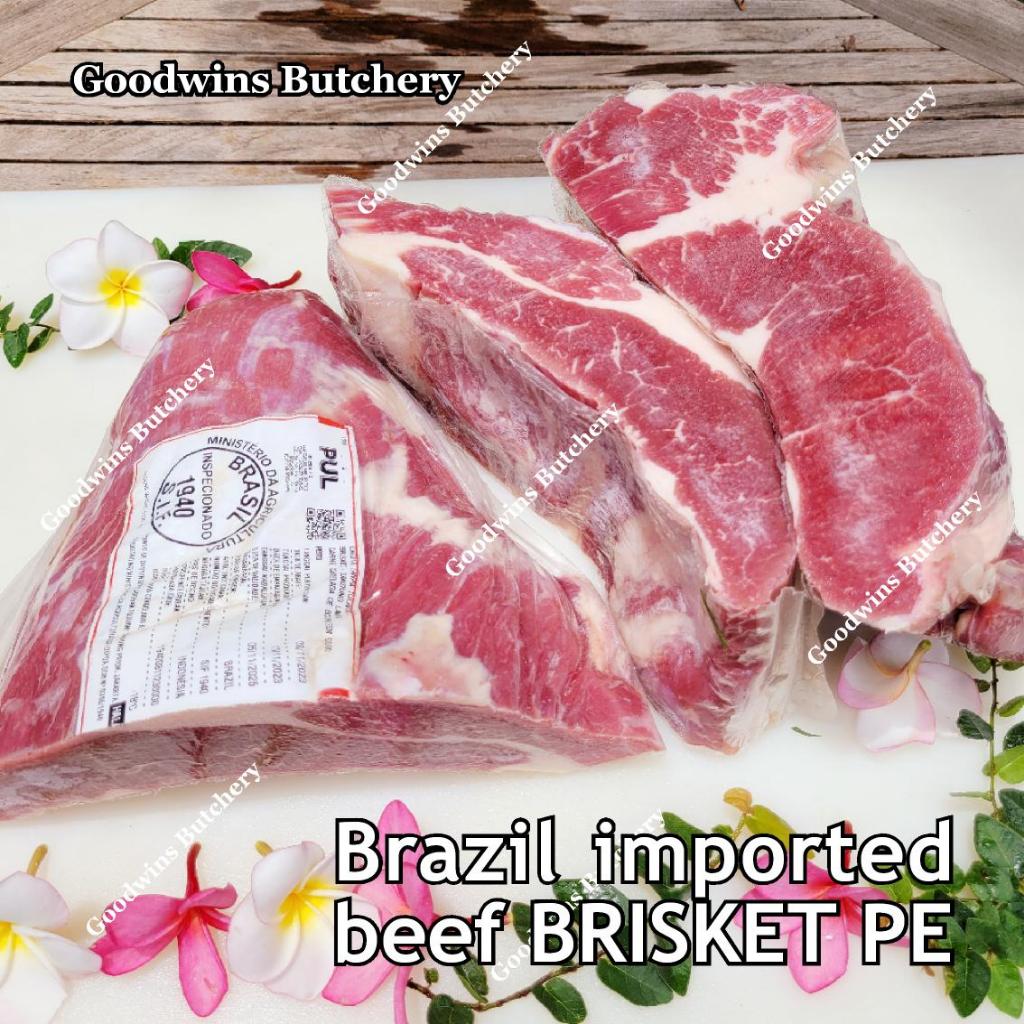 Jual 1.5kg beef BRISKET PE point end portioned cut frozen daging sapi ...