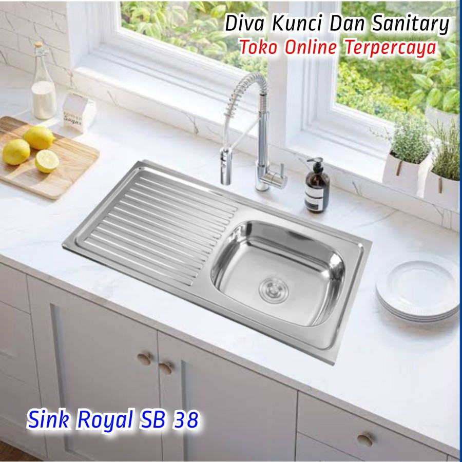 Jual Kitcheb Sink Royal SB 38 Sink 1 lubang Royal | Shopee Indonesia