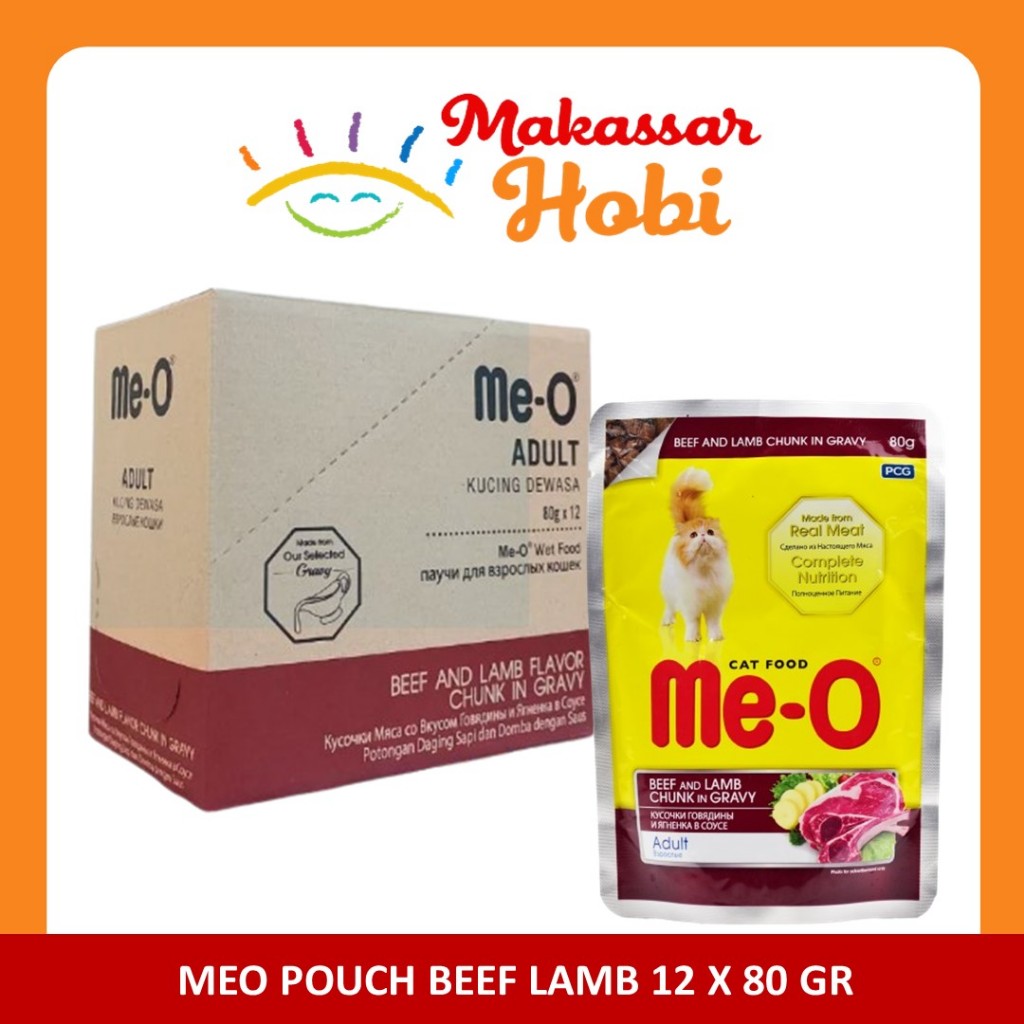 Jual Meo Pouch 80gr 1 Dus isi 12 Semua Rasa Adult Kitten Tuna Beef ...
