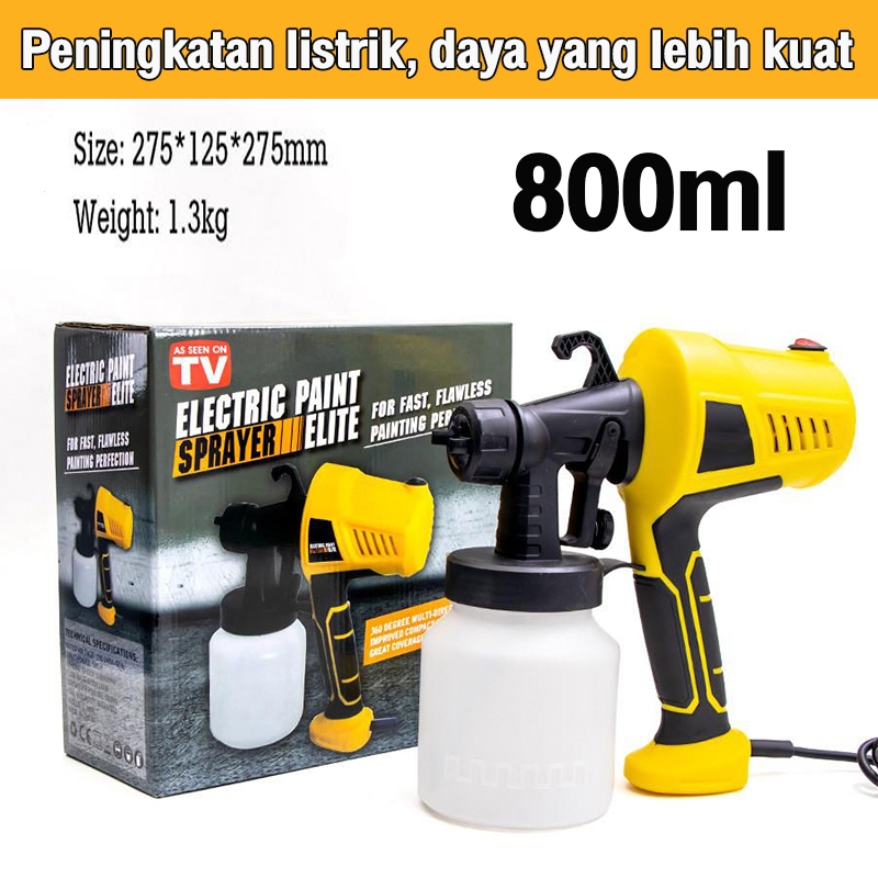 Jual Reaim 800ML Electric Spray Gun 400Watt Paint Mesin Cat Semprot ...