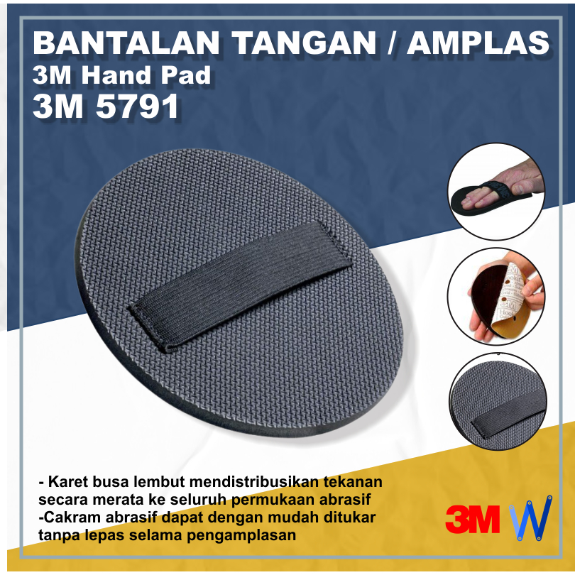 Jual 3M 5791 Bantalan Tangan / Bantalan Amplas 150mm 3M Hookit Disc ...