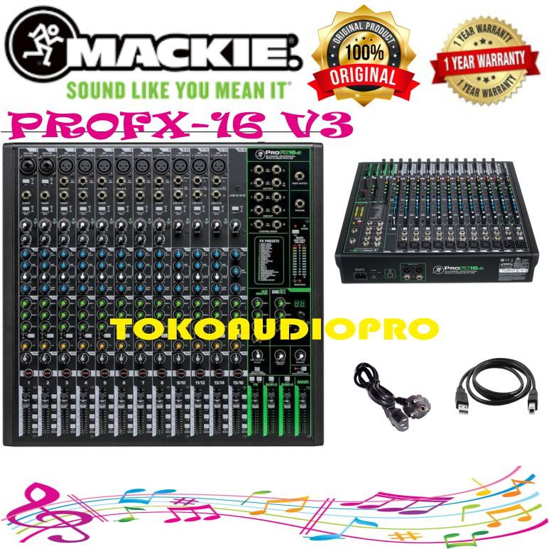 Jual Mackie ProFX16v3 16-channel Mixer with USB and Effects Original ...
