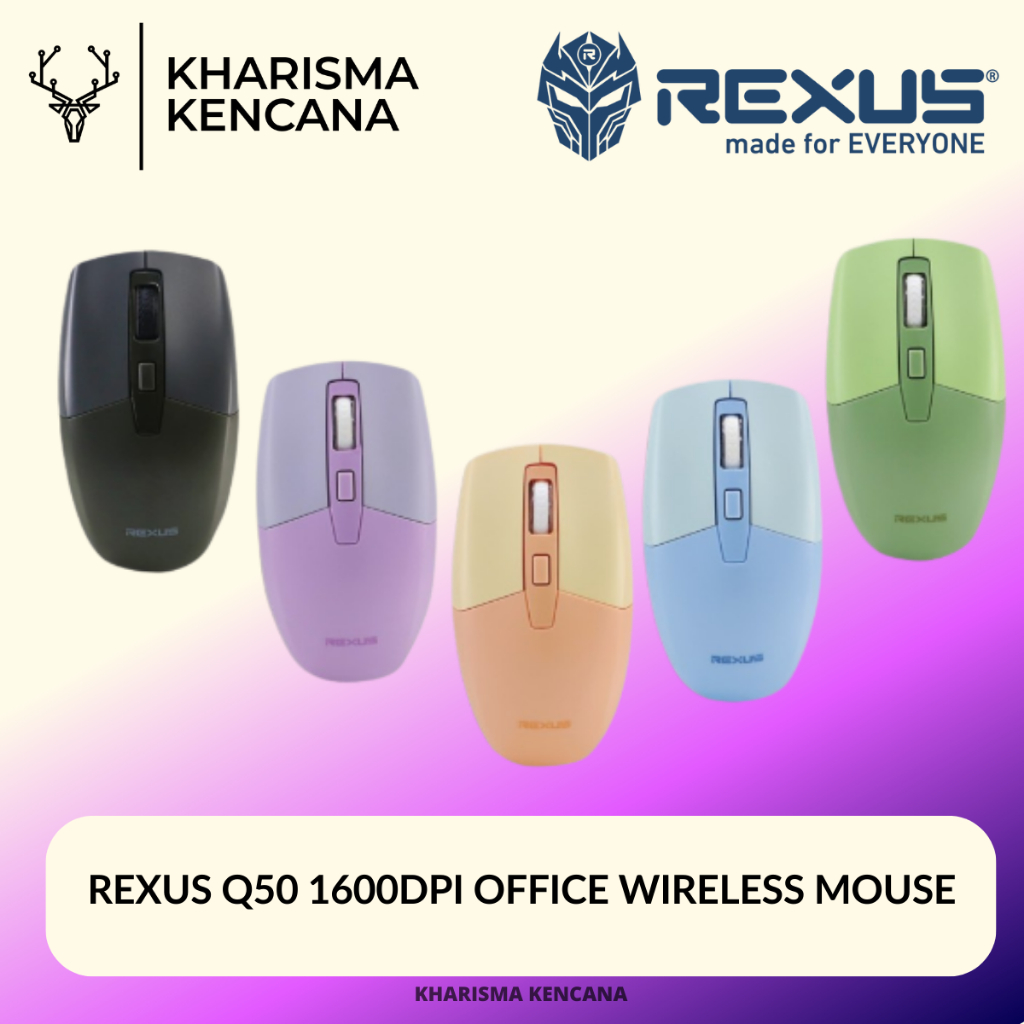 Jual REXUS Q50 1600DPI OFFICE WIRELESS MOUSE | Shopee Indonesia