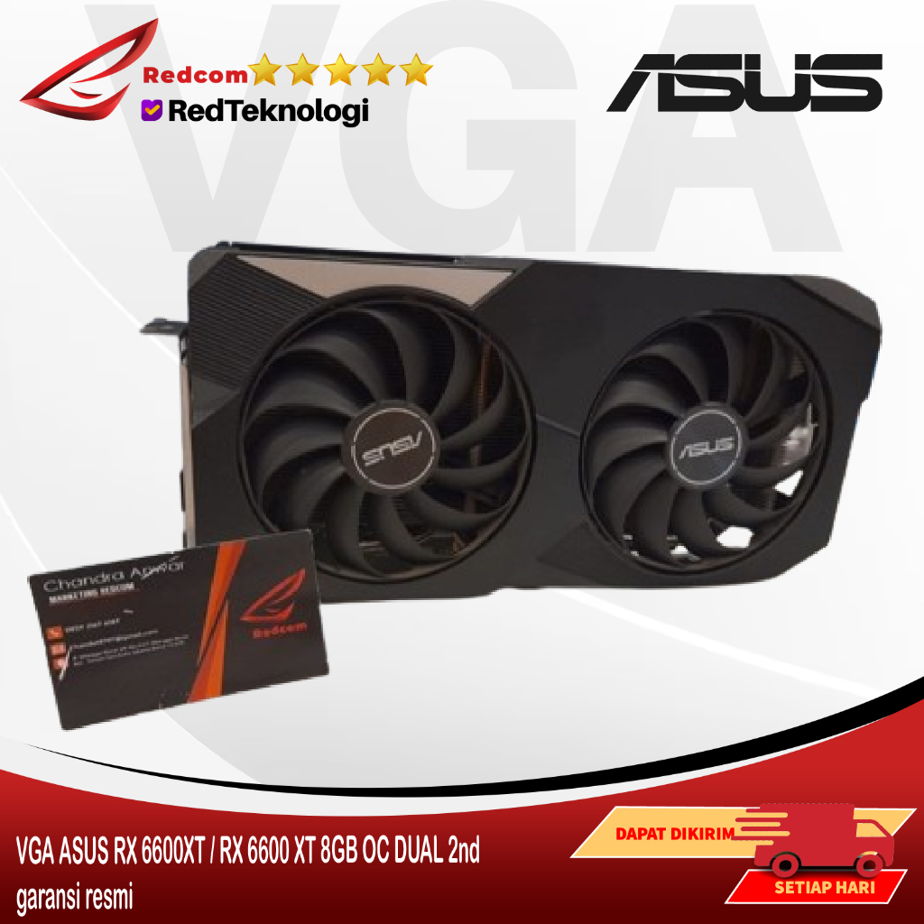 Jual VGA ASUS RX 6600XT / RX 6600 XT 8GB OC DUAL 2nd garansi resmi | Shopee Indonesia