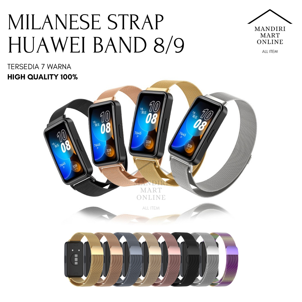 Jual Strap Huawei Band 8 Metal Stainless Strap Huawei Band 8 Milanese ...