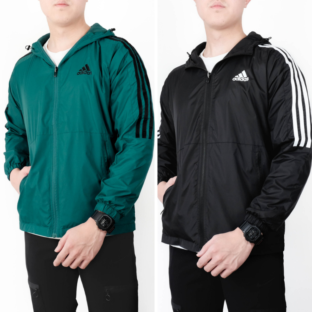 Jual Jaket Hoodie Parasut ADS 3 Stripes Jacket Zipper Pria Winbreaker #CA37 | Shopee Indonesia