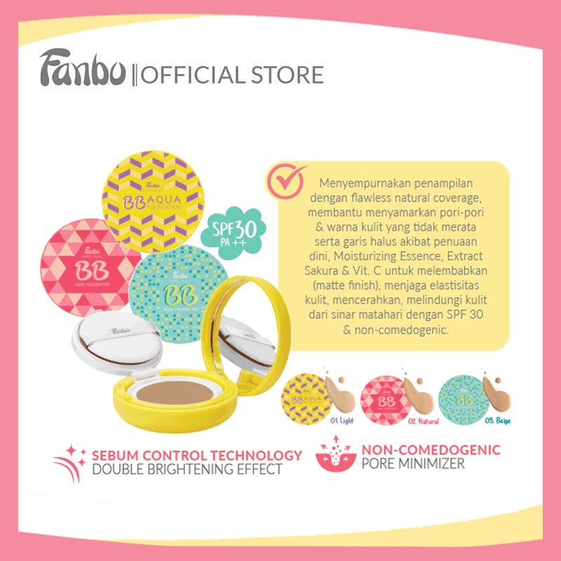 Jual Fanbo Precious BB Aqua Foundation - Non Comedogenic - Sebum ...
