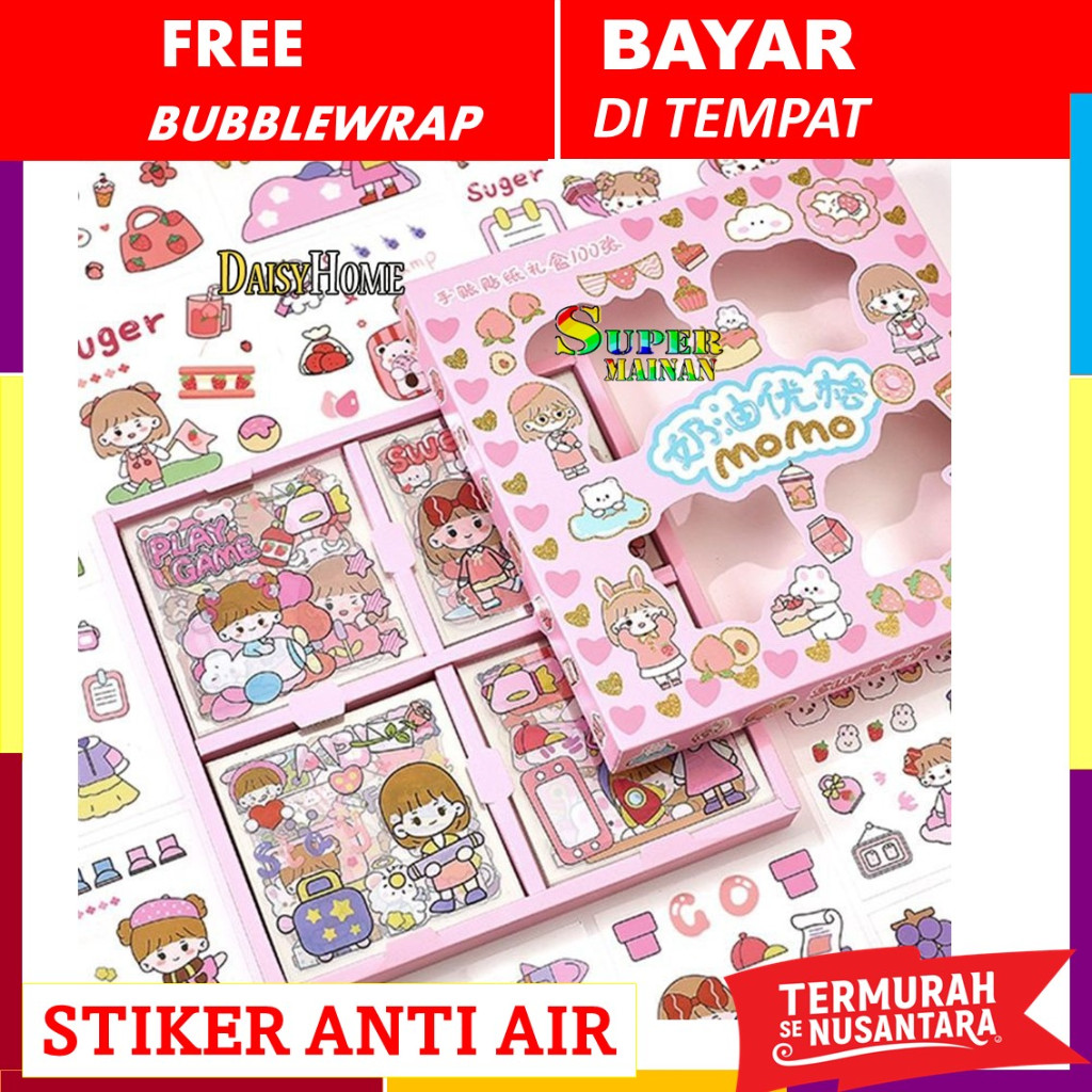Jual stiker momo 4warna stiker momo 4 warna stiker anti air dan minyak ...