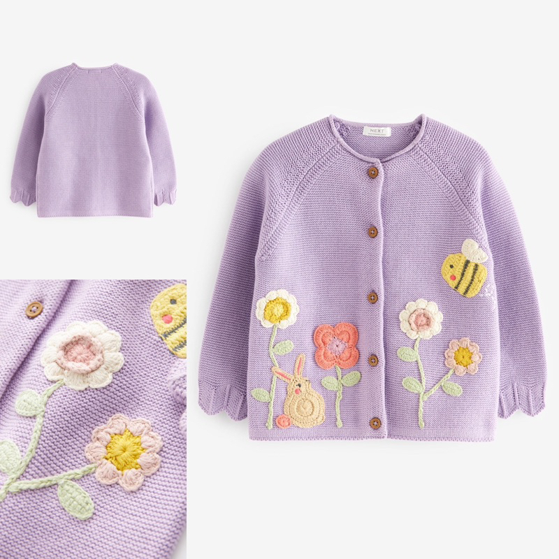 Jual NEXT Cardigan (Purple Crochet) | Shopee Indonesia