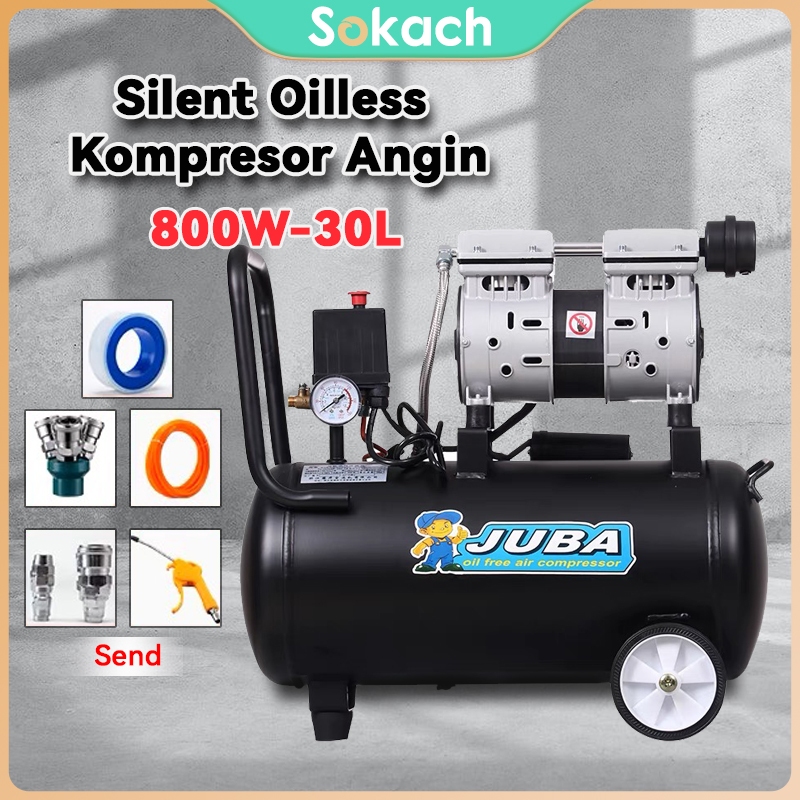 Jual Kompresor Angin 30L JUBA Silent Oilless Air Compressor Listrik ...