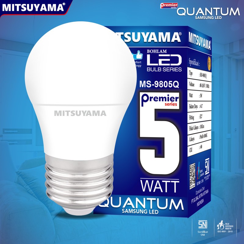Jual BOHLAM LED 5 WATT MITSUYAMA QUANTUM MS-9805Q LAMPU 5 WATT LED CAHAYA PUTIH | Shopee Indonesia