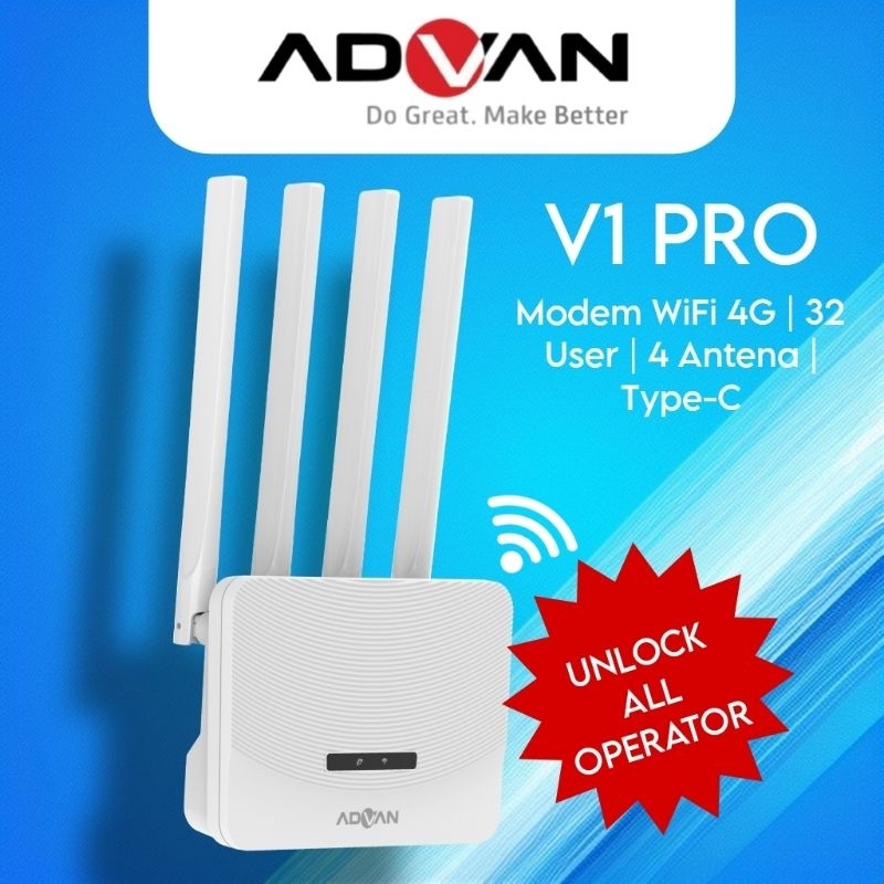Jual Advan CPE V1 Pro Modem Wifi 4G Unlock All Operator 4 Antena Modem ...