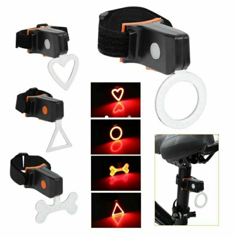 Jual Lampu Belakang LED Sepeda love tulang bulat USB CAS | Shopee Indonesia
