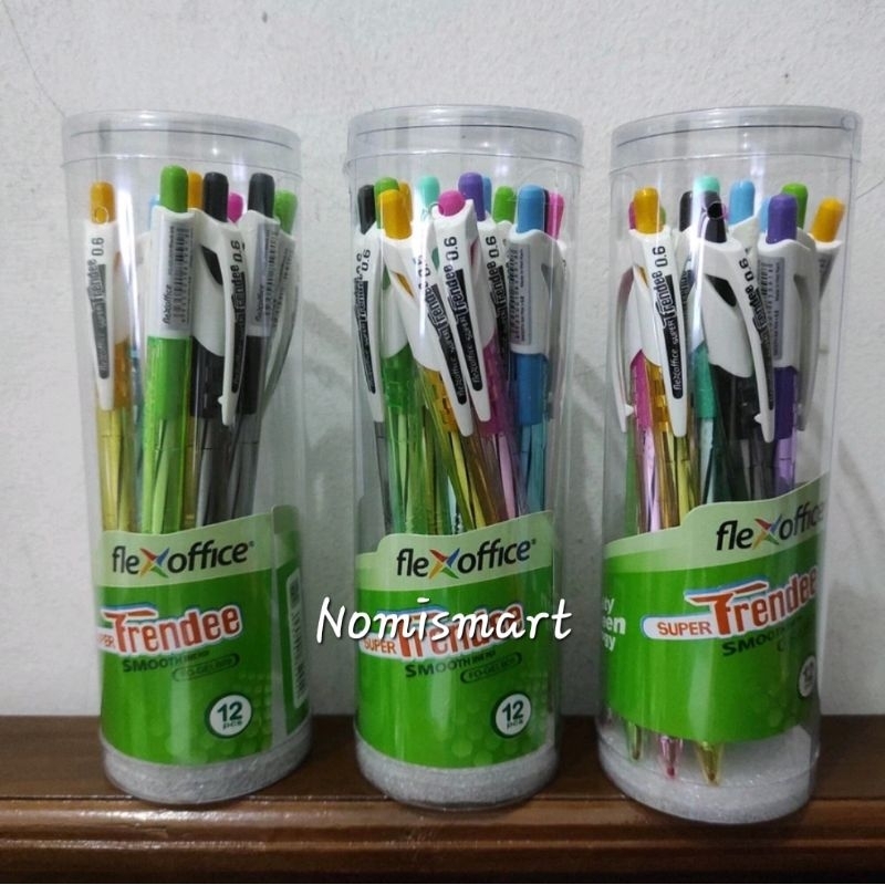 Jual Pena /Pulpen Flexoffice Trendee 0.6mm / 0.5mm Hitam | Shopee Indonesia