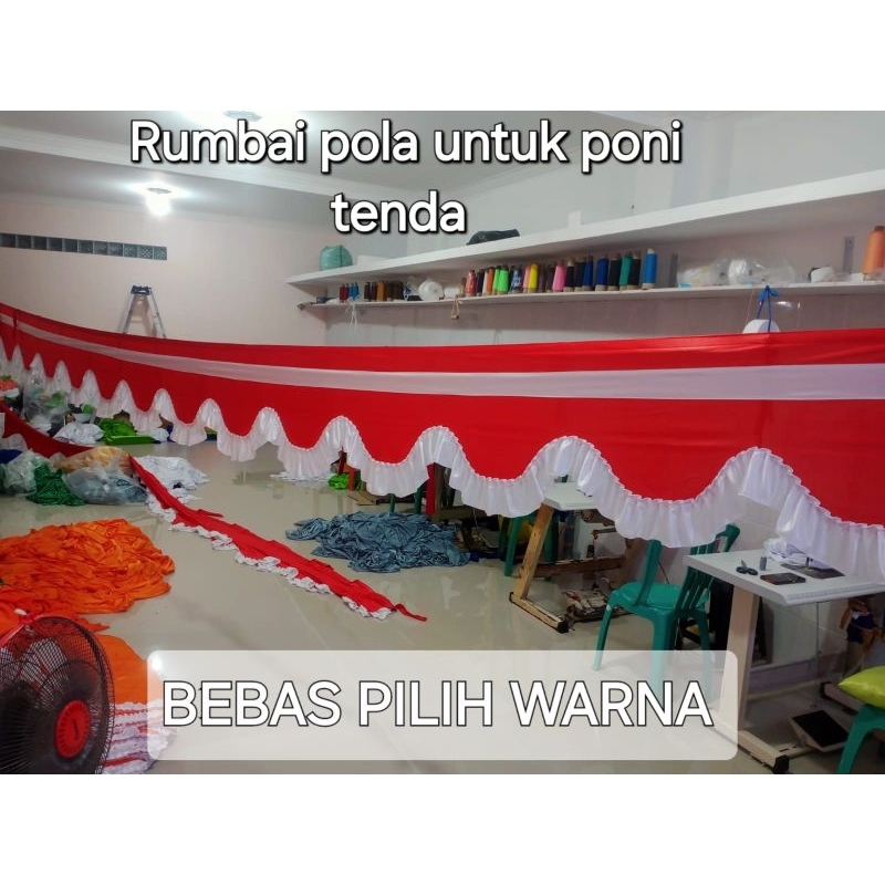 Jual Rumbai Pola atau Poni Tenda atau Renda Tenda | Shopee Indonesia