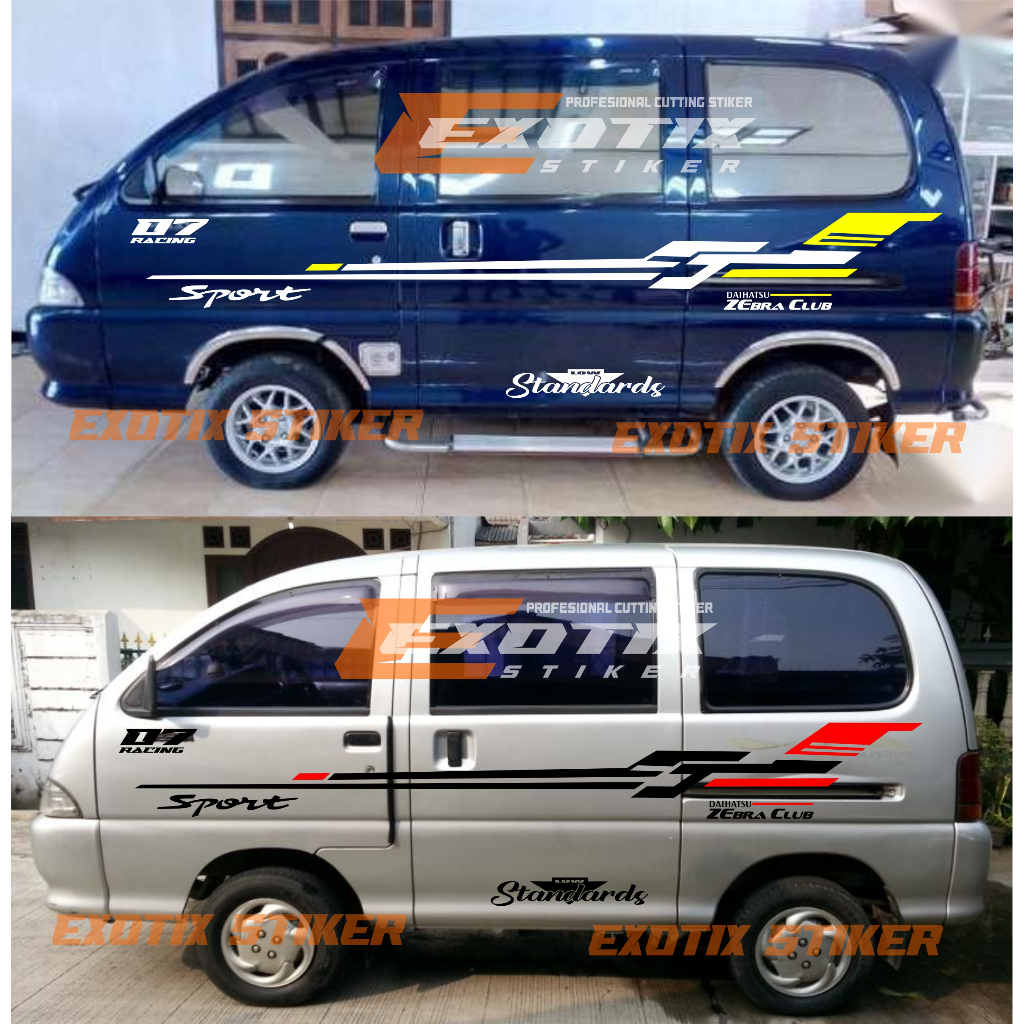 Jual stiker mobil daihatsu zebra espass cutting stiker sporty stiker ...