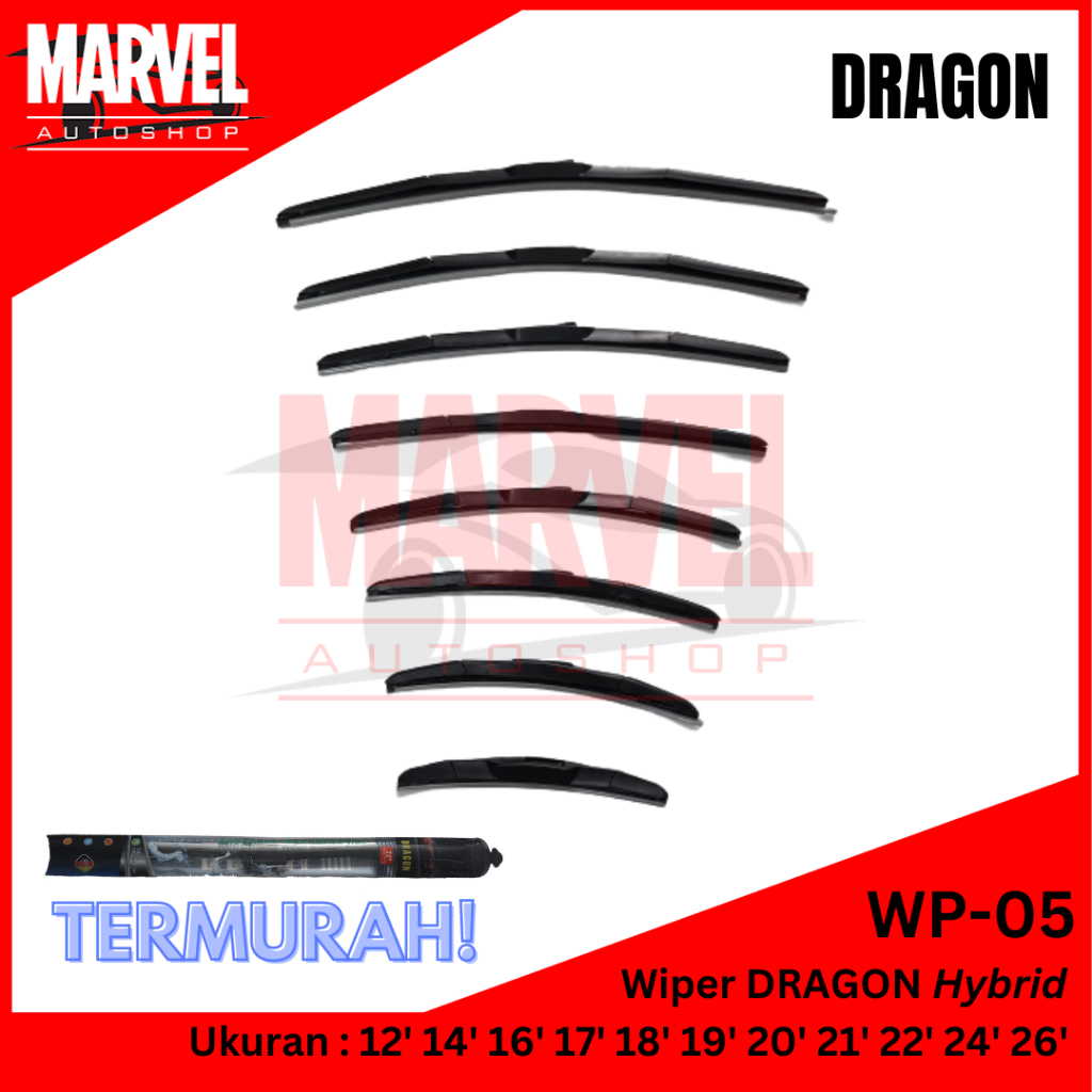 Jual Wiper Mobil Murah Hybrid Blade Universal Dragon Wiper Mobil