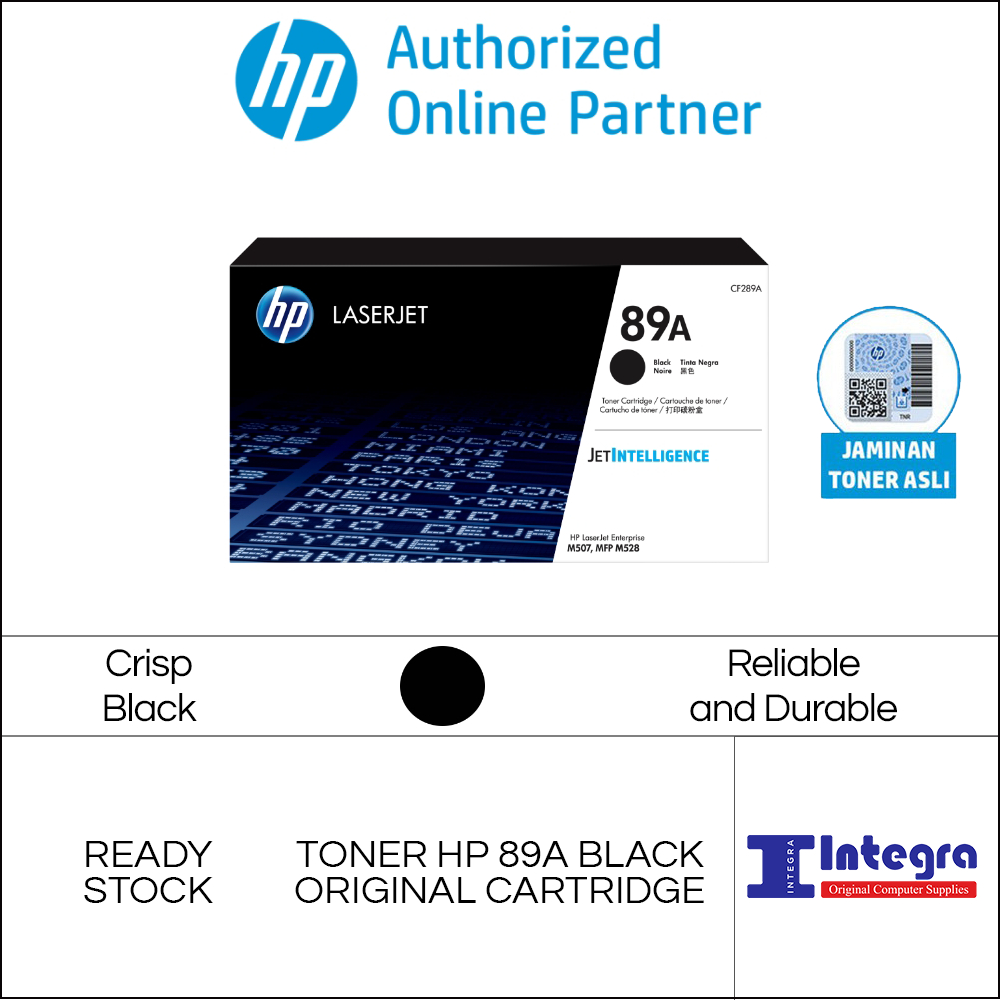 Jual Toner HP 89A Black Original LaserJet Cartridge - CF289A for Toner ...