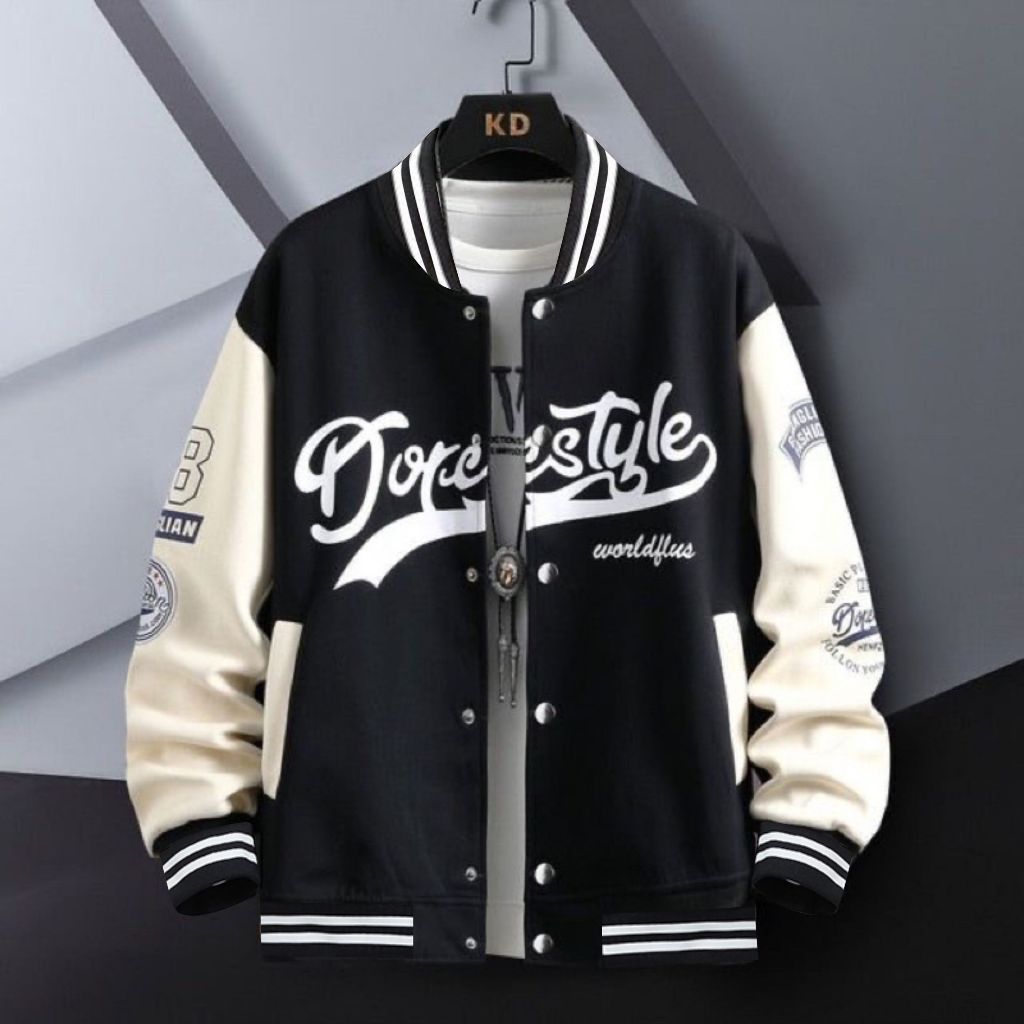 Jual S - XXXXXL(6XL) Varsity DORYSTYLE KANCING Jaket Baseball Jumbo ...