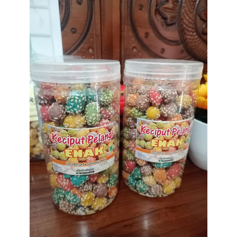 Jual Wijen Keciput pelangi ketan Toples 1000ml - Snack lebaran | Shopee ...