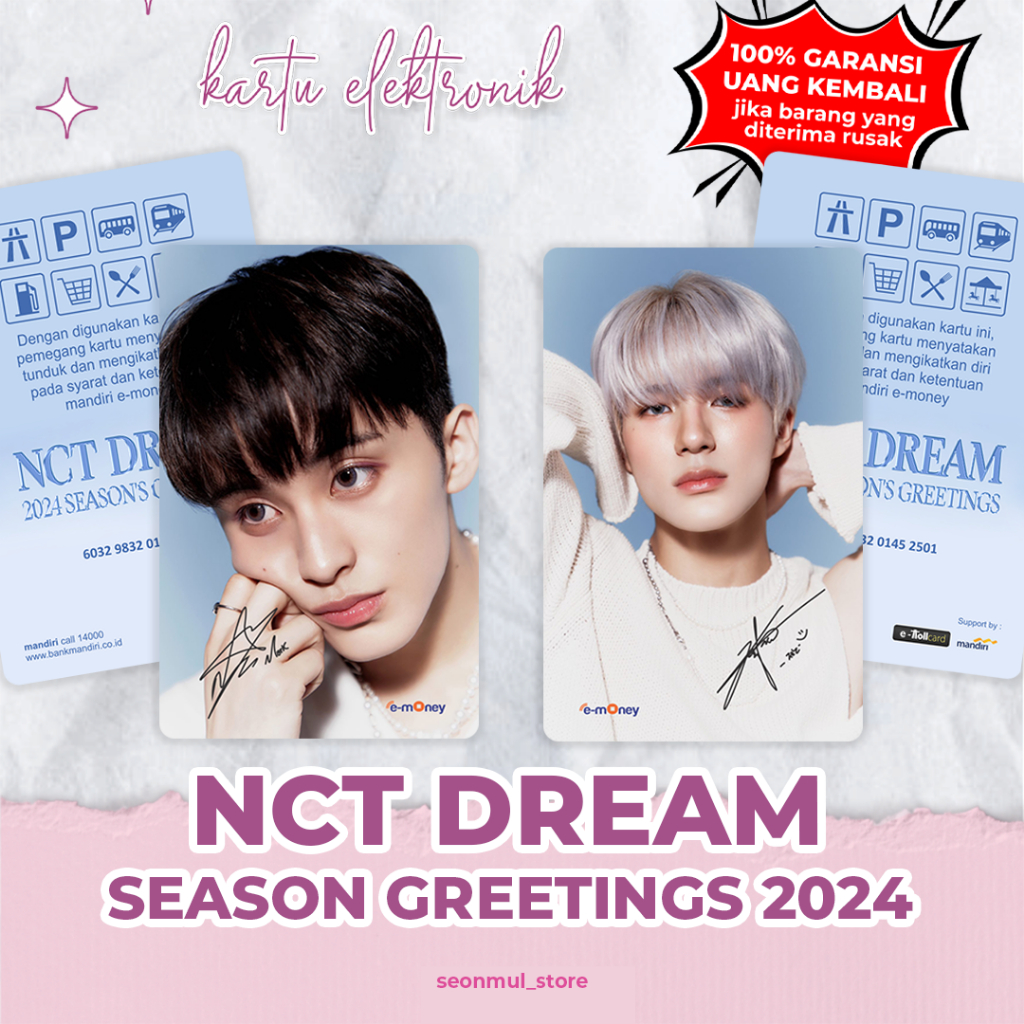 Jual EMONEY NCT DREAM SEASON GREETING 2024 BRIZZI FLAZZ TAPCASH / NCT ...
