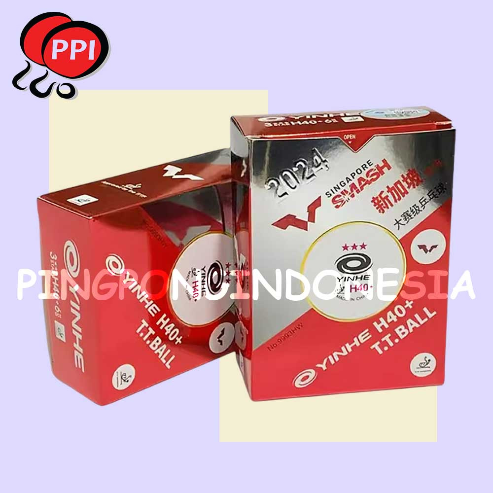 Jual Yinhe WTT - Ball Bola Pingpong Tenis Meja Bintang 3 Star H40+ T.T Seam White Ball Singapore ...
