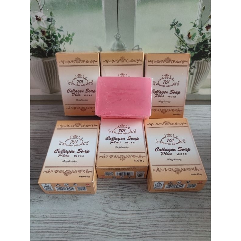 Jual SABUN BATANG COLLAGEN 701 per 6pcs, COLLAGEN SOAP PLUS VIT C & E ...