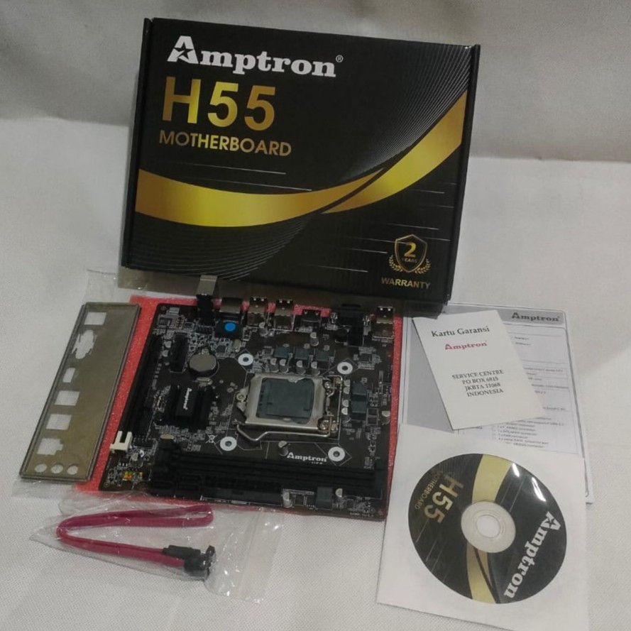 Jual Motherboard Amptron H55 LGA 1156 VGA-HDMI Resmi Murah | Shopee ...