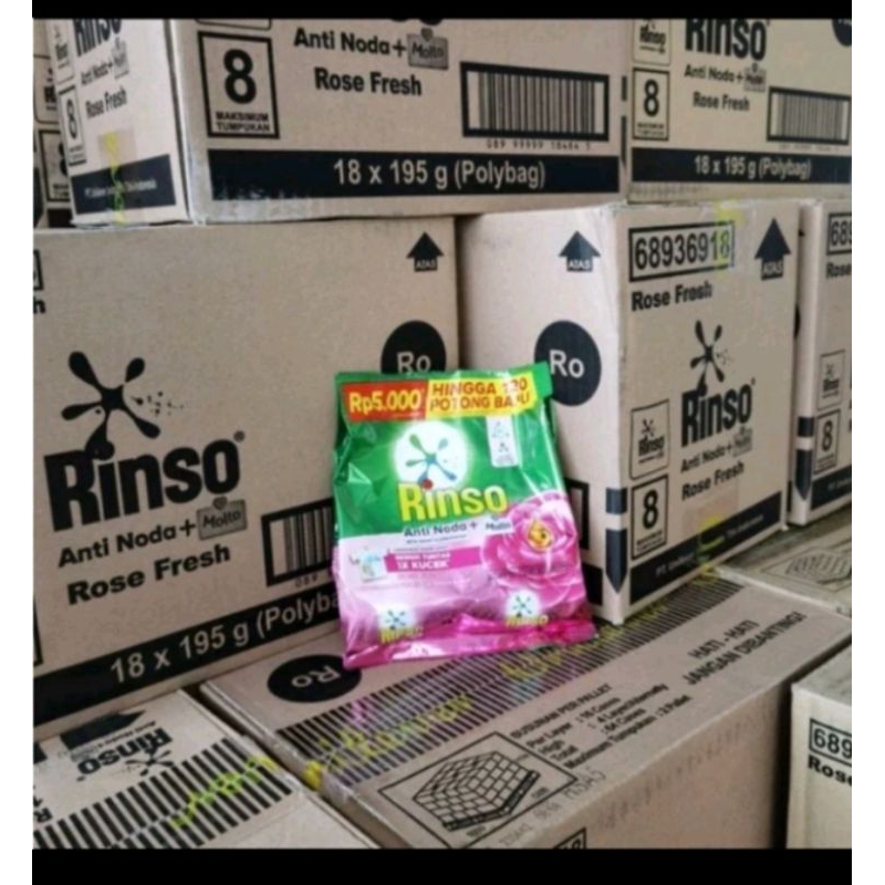 Jual 1 KARTON RINSO 5000 195 GRAM | Shopee Indonesia