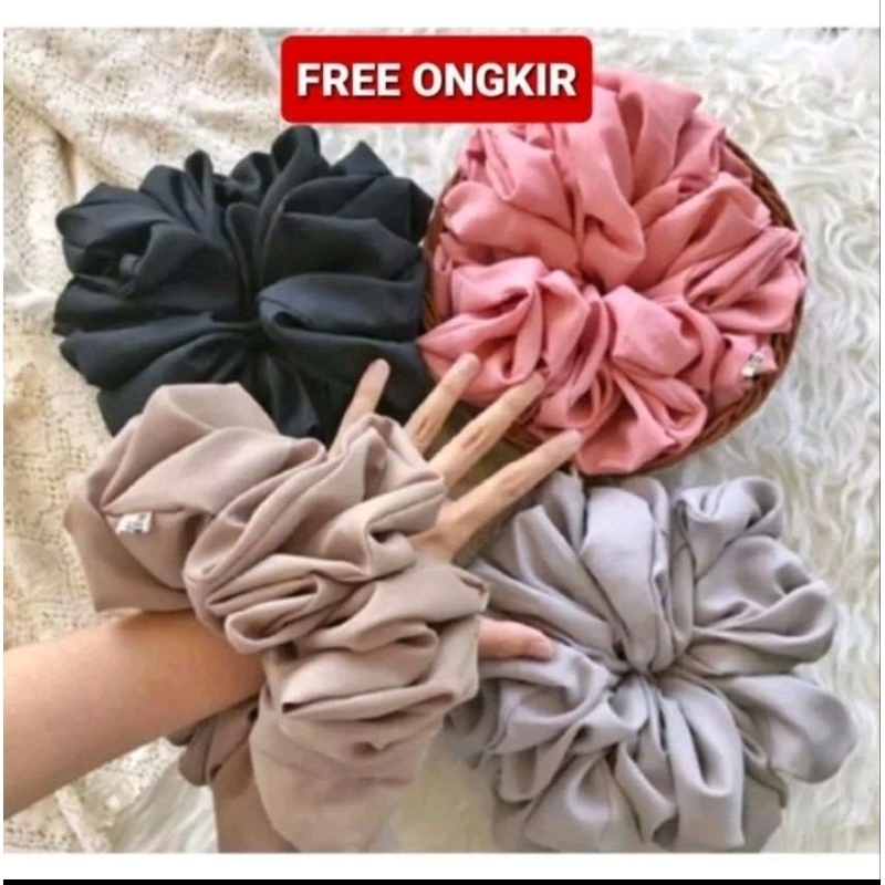 Jual Karet Kuncir jumbo/Inner Kuncir Hijab jumbo/Scrunchie besar Cepol ...