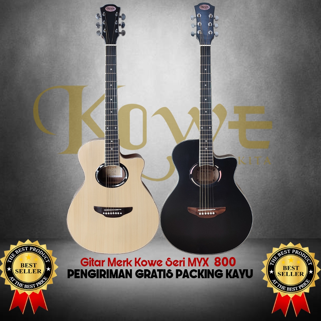 Jual Kowe Gitar Akustik Elektrik Body Coak Standar Original Free Packing Kayu | Shopee Indonesia