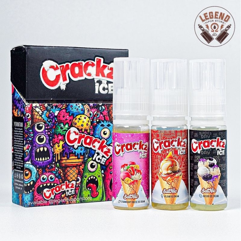 Jual SALT NIC - LIQUID CRACKZ ICE 3 IN 1 PACK EDITION 15ML X 3 25MG ...