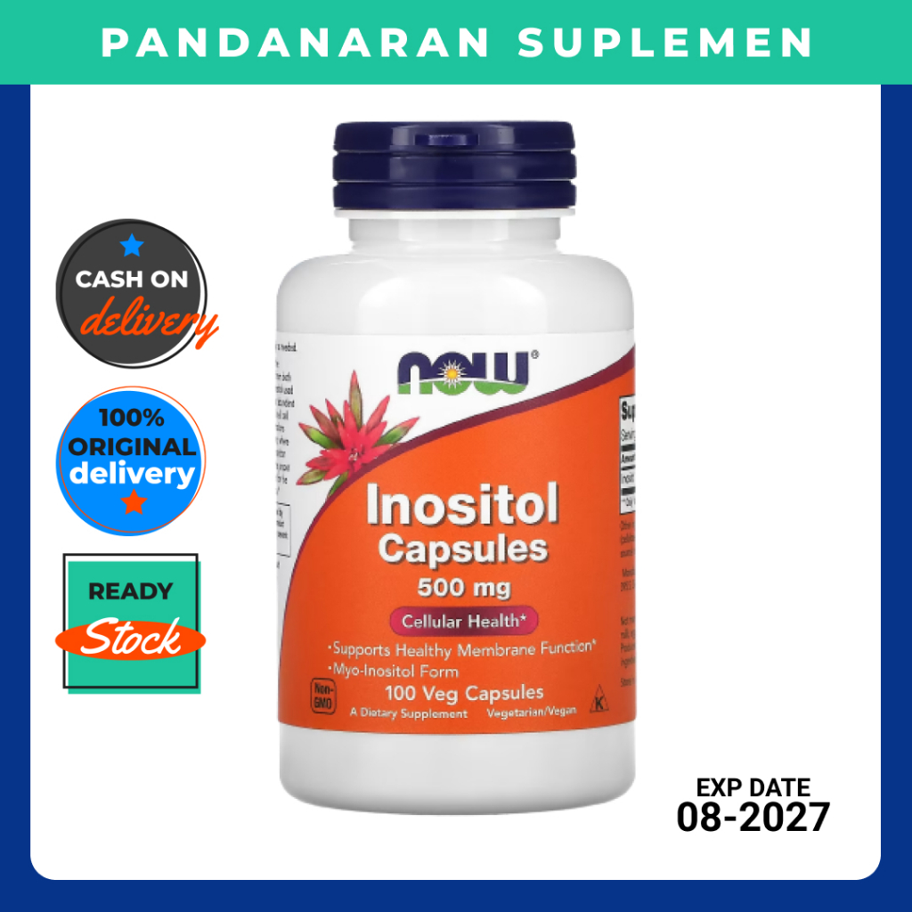 Jual Suplemen Vitamin Now Inositol 500mg 100 Vcaps - Kesehatan Sel ...