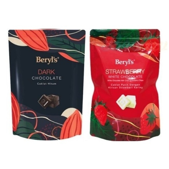Jual Beryls Dark Chocolate Beryl's Strawberry White Chocolate 280gr ...