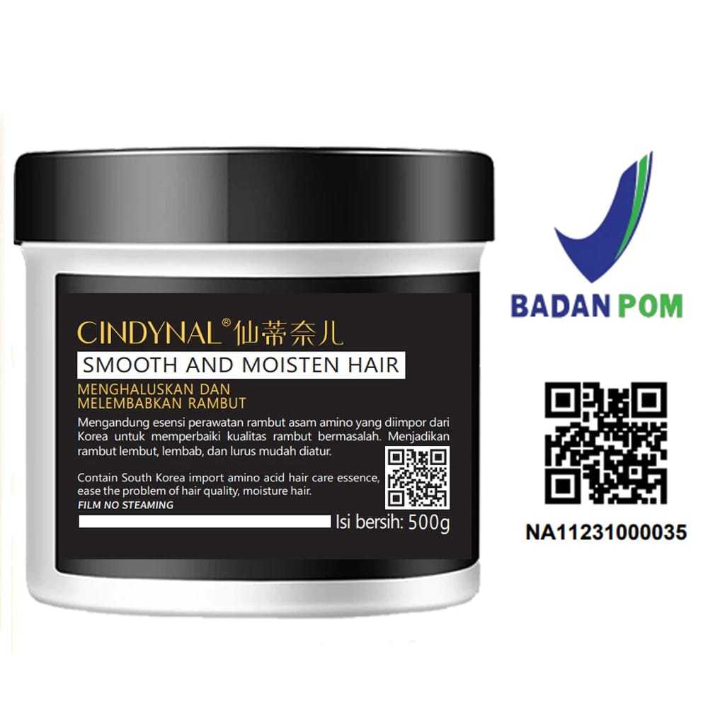 Jual BPOM CINDYNAL Hair Mask Smoothing Masker Rambut 500g / Masker ...