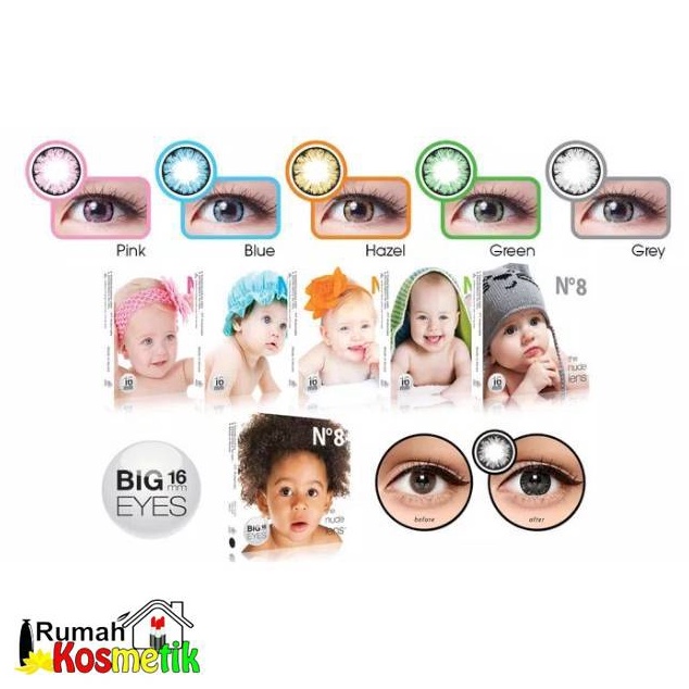 Jual KODE P92W SOFLENS BIG EYES ICE N8 16mm SOFLEN MATA BESAR SOFLEN ...